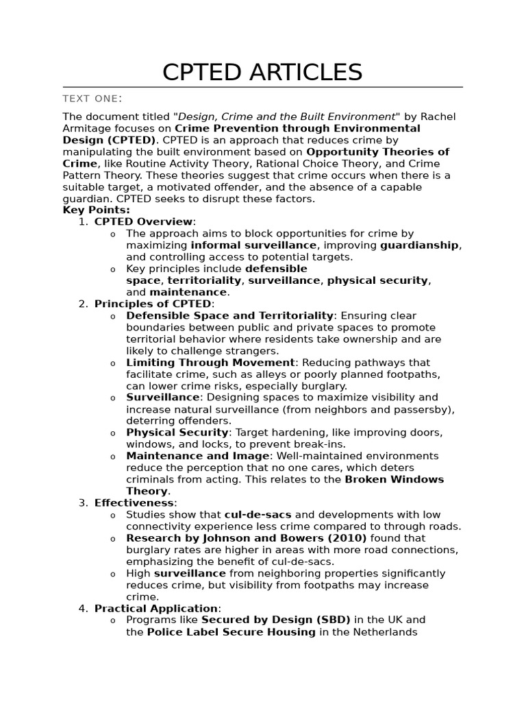 Cpted Articles | PDF | Criminology | Crimes