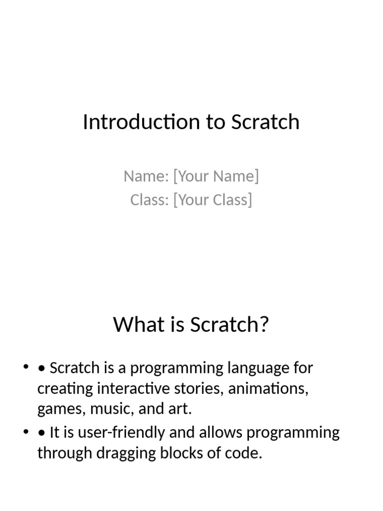 Introduction to Scratch Programming | PDF