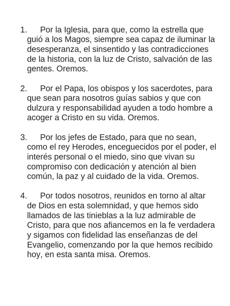Oraciones Universales Domingo 5 de Diciembre | PDF