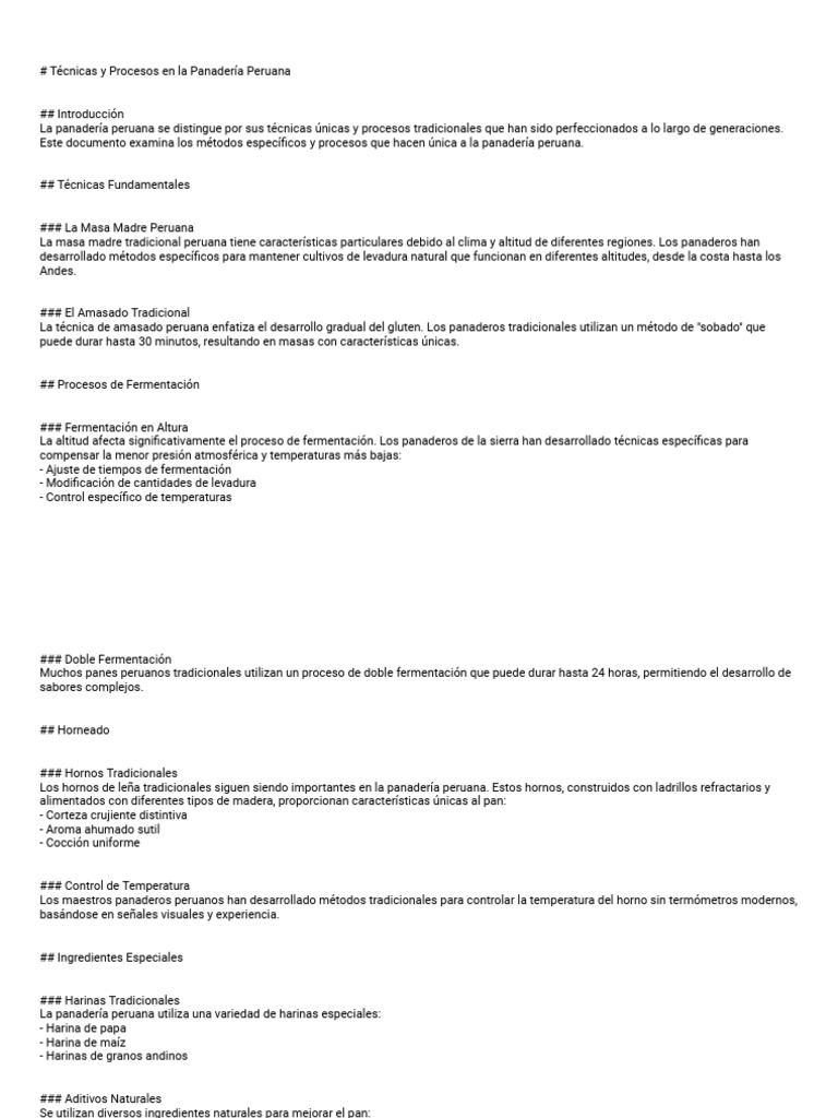 Panadería Peruana 2 | PDF | Panes | De masa fermentada