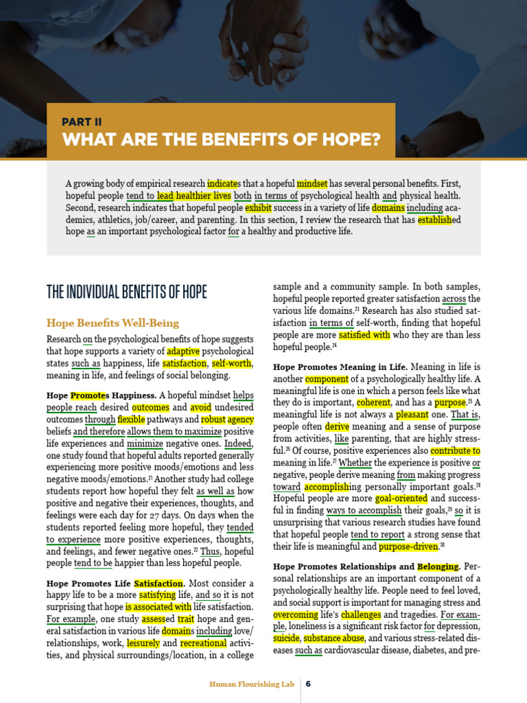 The-Science-of-Hope Article | PDF | Friendship | Psychological Resilience
