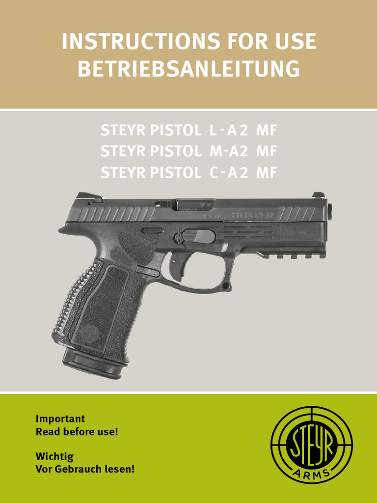 Ba Steyr Pistole L A2 M A2 C A2 en de Eu 01 1 Ba 7801 1 | PDF | Trigger ...