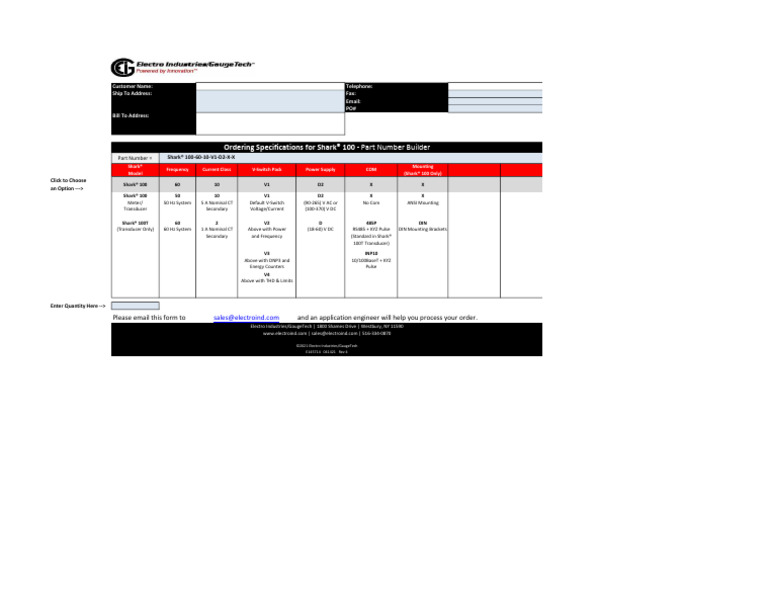 Shark Meter 100 Ordering Specs | PDF | Computer Engineering ...