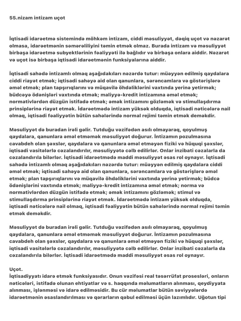 55.nizam Intizam Uçot | PDF