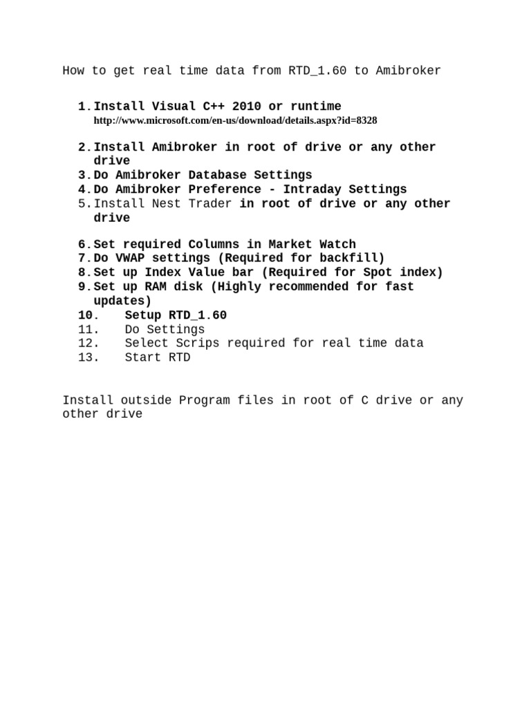 RTD - 1.60 Setup Checklist | PDF