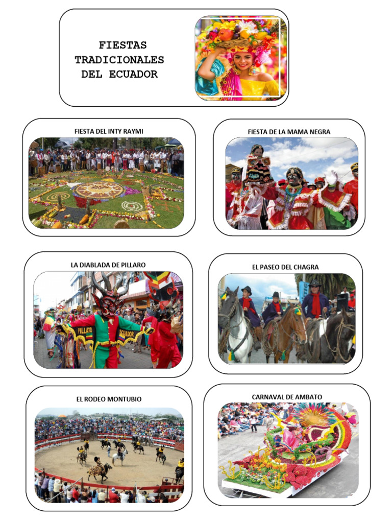 Fiestas Tradicionales Del Ecuador | PDF | Carnaval