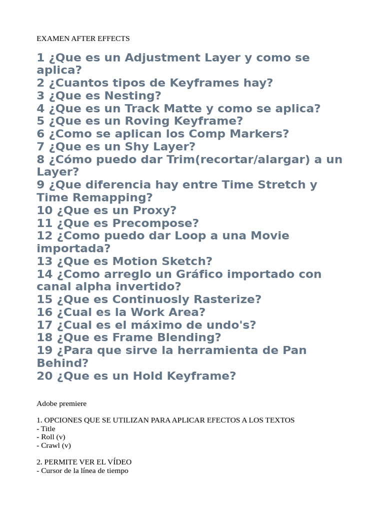 Posibles Pregunta Examen Máster | PDF