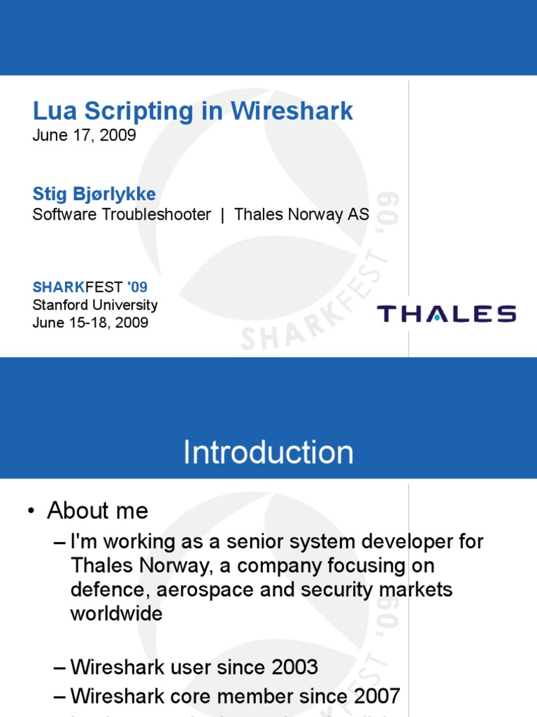 Lua Scripting in Wireshark | PDF | Scripting Language | Network Packet Lua Scripting in Wireshark | PDF | Scripting Language | Network Packet