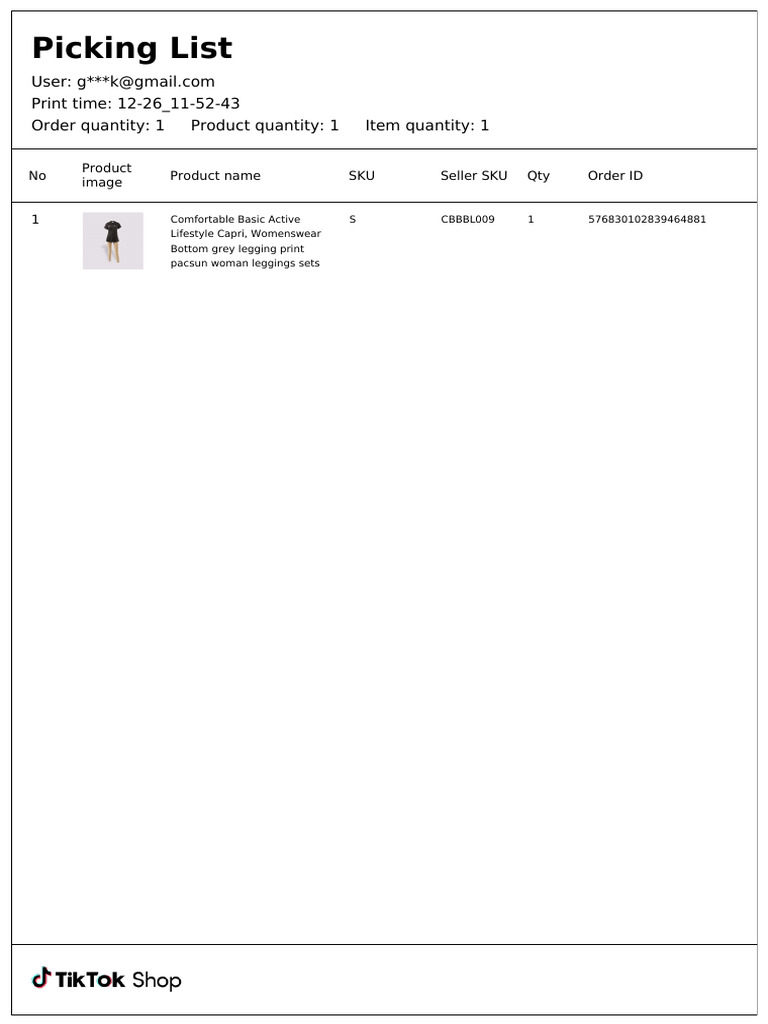 12-26 - 11-52-43 - Picking List | PDF