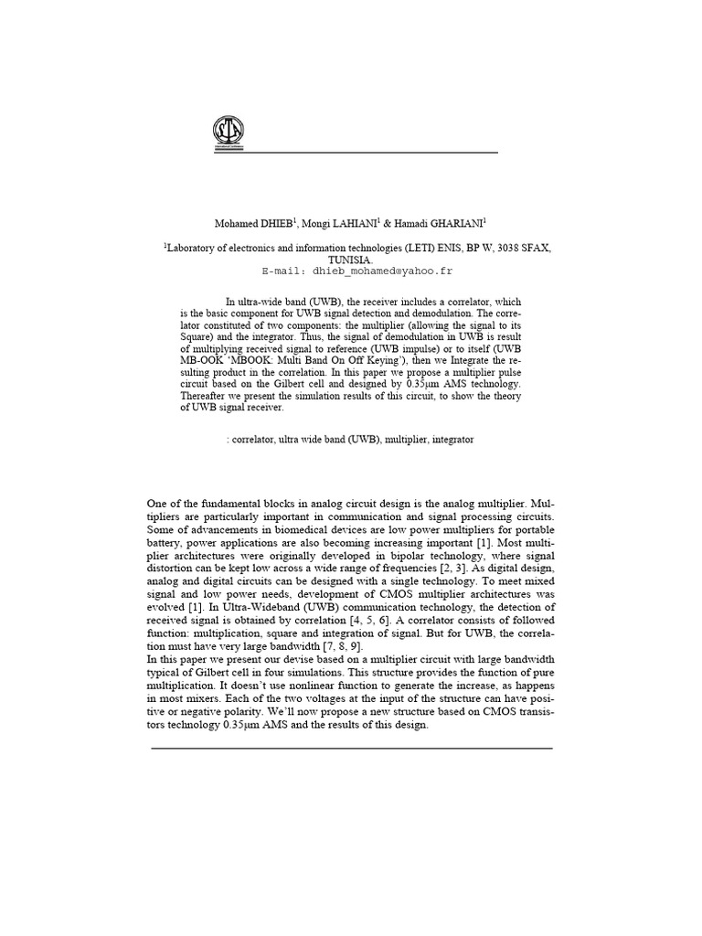 476 | PDF | Ultra Wideband | Mosfet