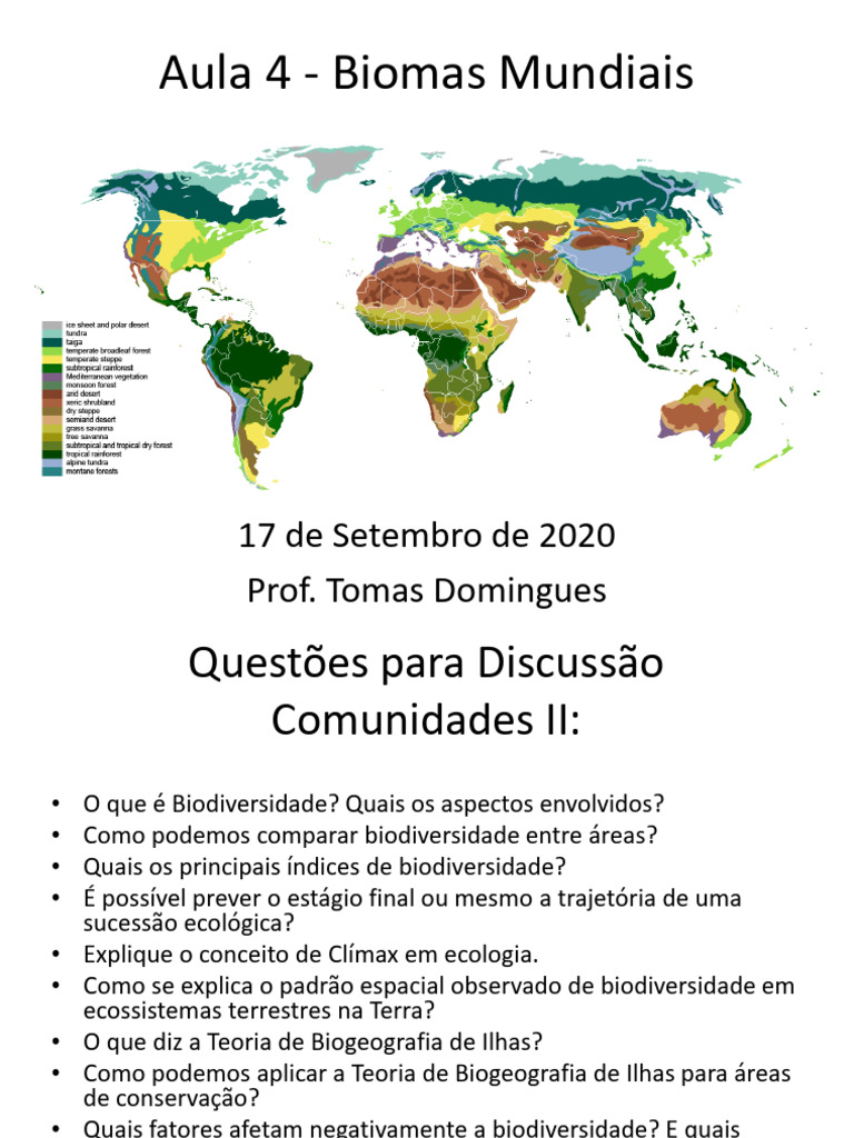2020_09_17 - Biomas Mundiais | PDF | Florestas | Clima temperado