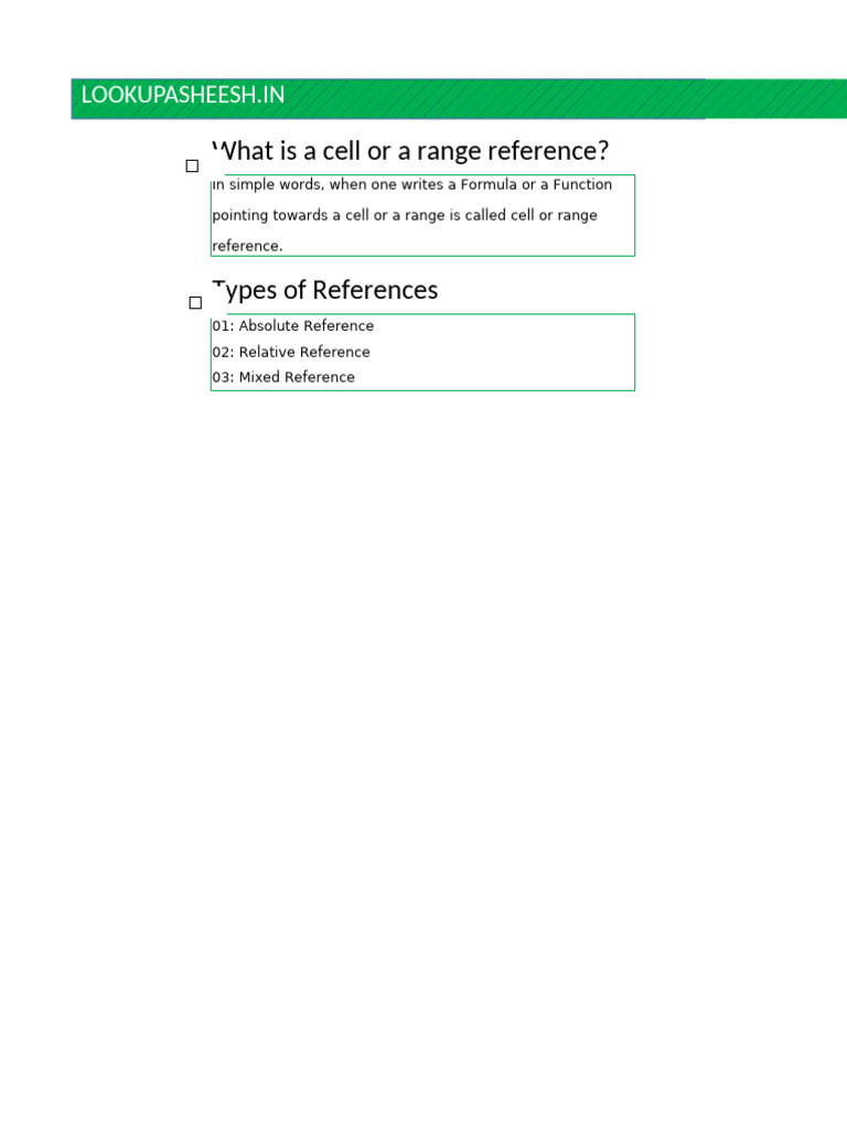 Cell References | PDF