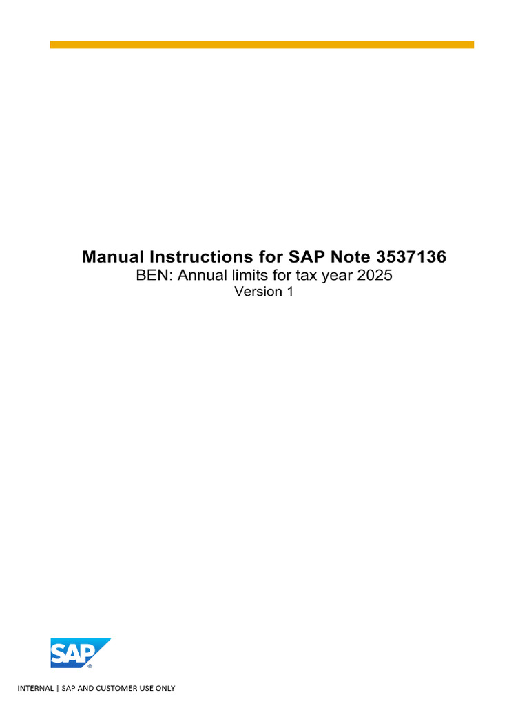 Manual Instructions For SAP Note 3537136 | PDF