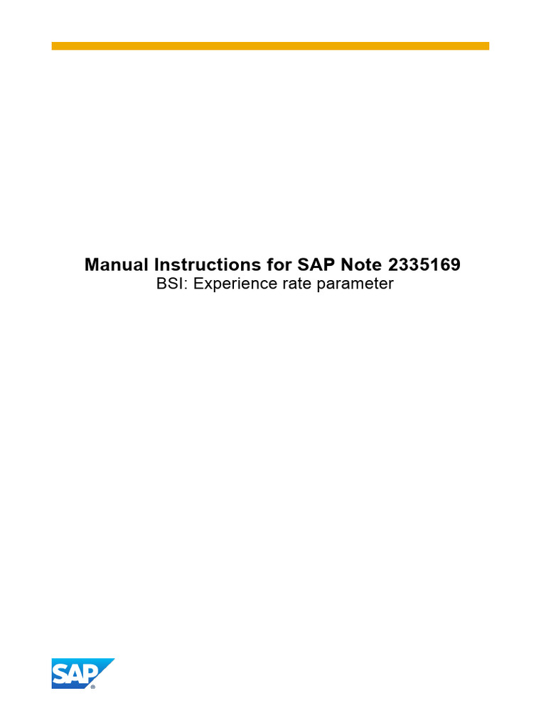 Manual Instructions For SAP Note 2335169 | PDF | Computing