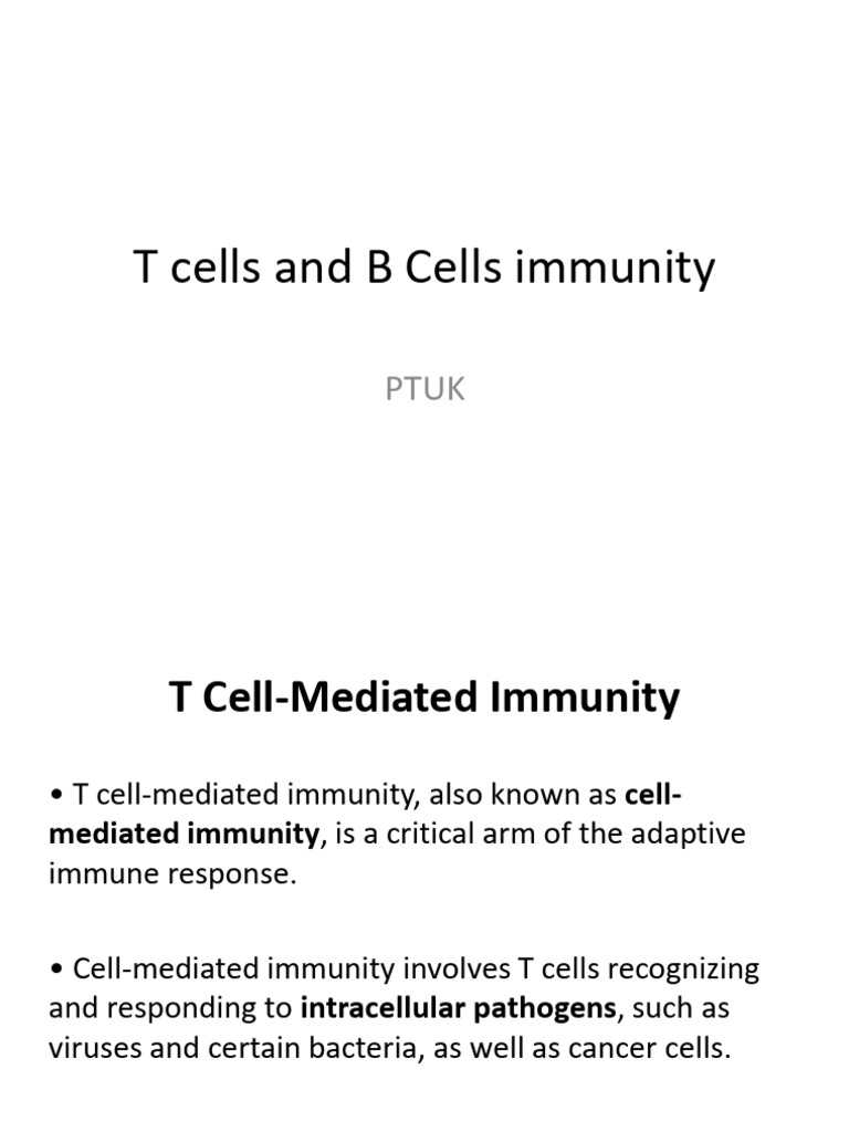 T and B cells | PDF | T Cell | Immune System