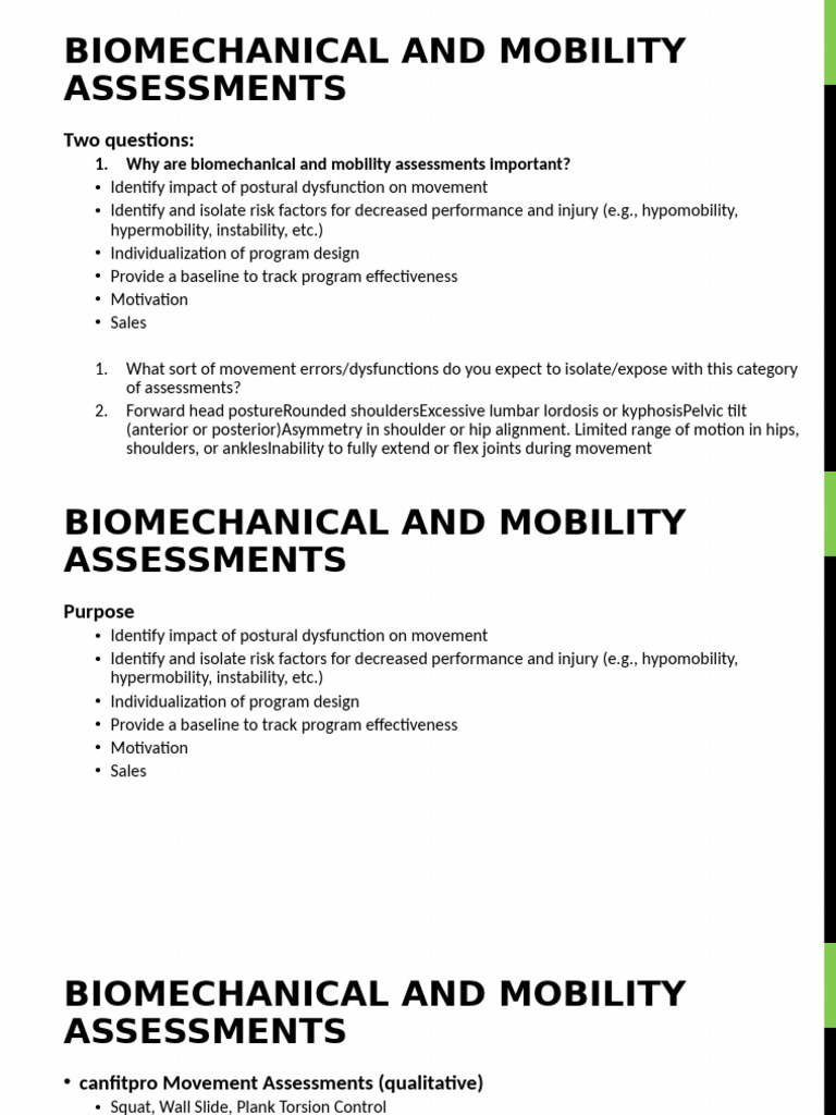 Movement Assessments | PDF | Foot | Anatomical Terms Of Motion