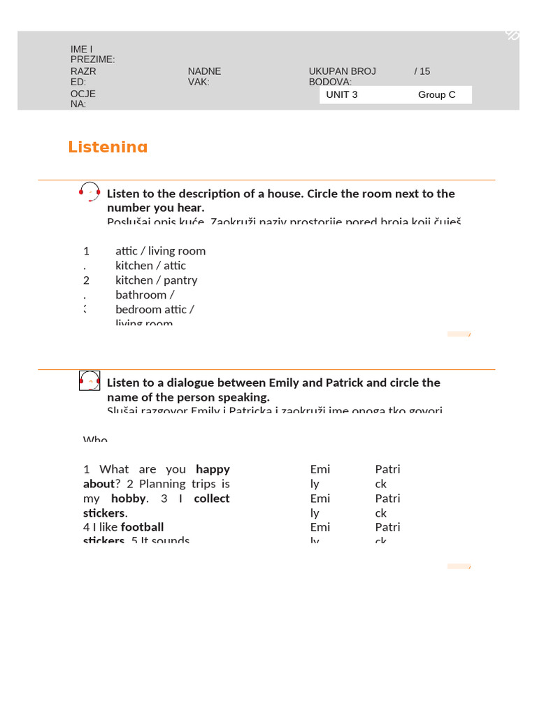 Listening comprehension3_groupC | PDF