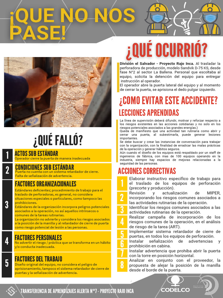 INT 01 - Accidentagrama Alerta N°7 - Aprisionamiento Dedo Con Puerta de ...