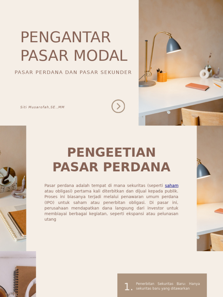 Pasar Perdana Dan Pasar Sekunder | PDF