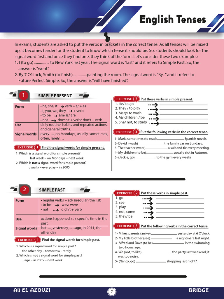 Bridge Unit 3 | PDF | Grammatical Tense | Verb