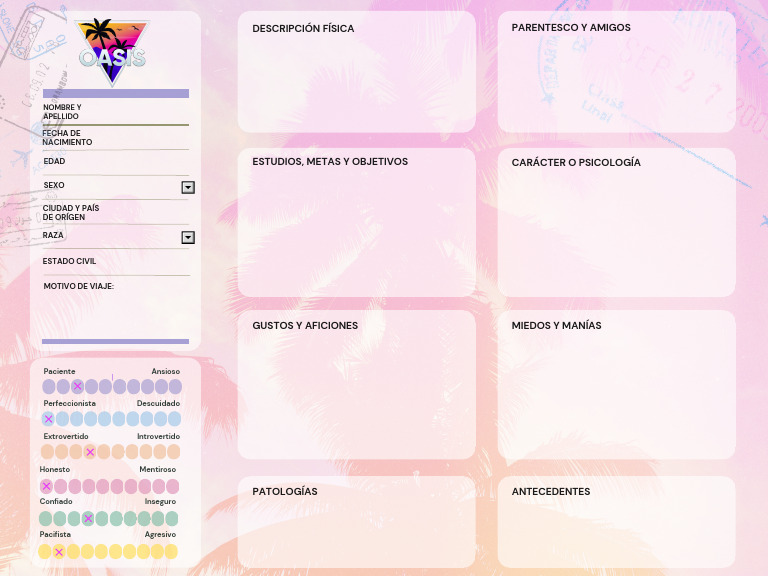 Ficha Oasis Wipe Kyle Marshall | PDF