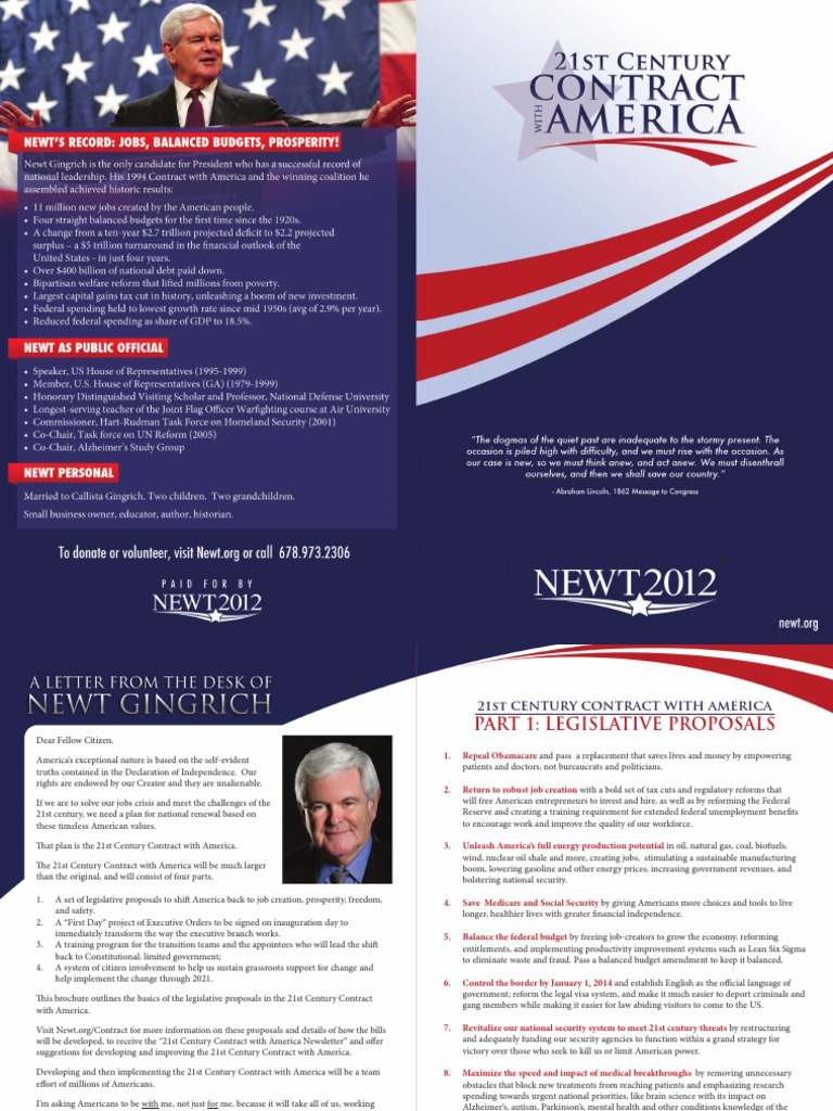 21st Century Contract With America | PDF | Federal Government Of The ...