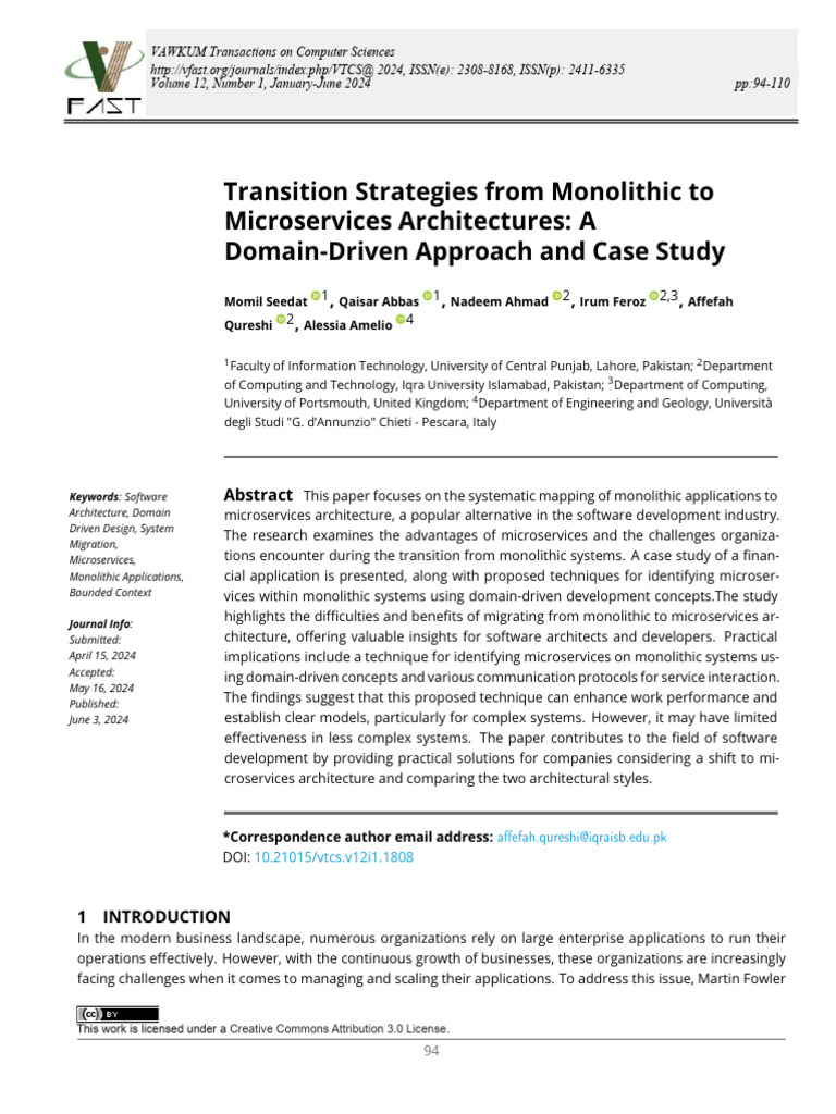 Transition Strategies From Monolithic To Microservices Architectures A Domain Driven Approach ...