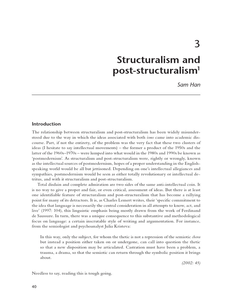 Structuralism and post-structuralism_ 1_24_12_29_04_50_27 | PDF | Phenomenology (Philosophy ...