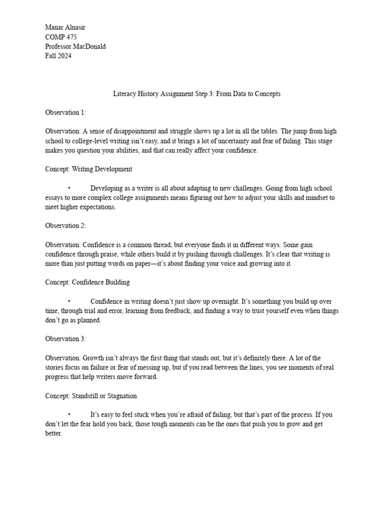 Literacy History Step 3 | PDF