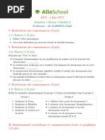 SVT 1bac SM Semestre 2 Devoir 3 Modele 2 1 | PDF