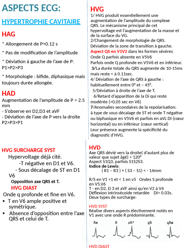 Résumé ECG | PDF | Électrocardiographie | Physiologie
