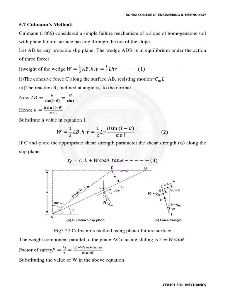 Culmanns Method | PDF | Physical Sciences | Continuum Mechanics