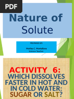 Factors Affecting Dissolving Rates | PDF | Solubility | Water