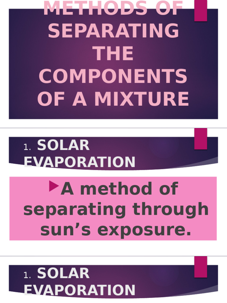 Module2 Methods of Separating The Components of A Mixture | PDF