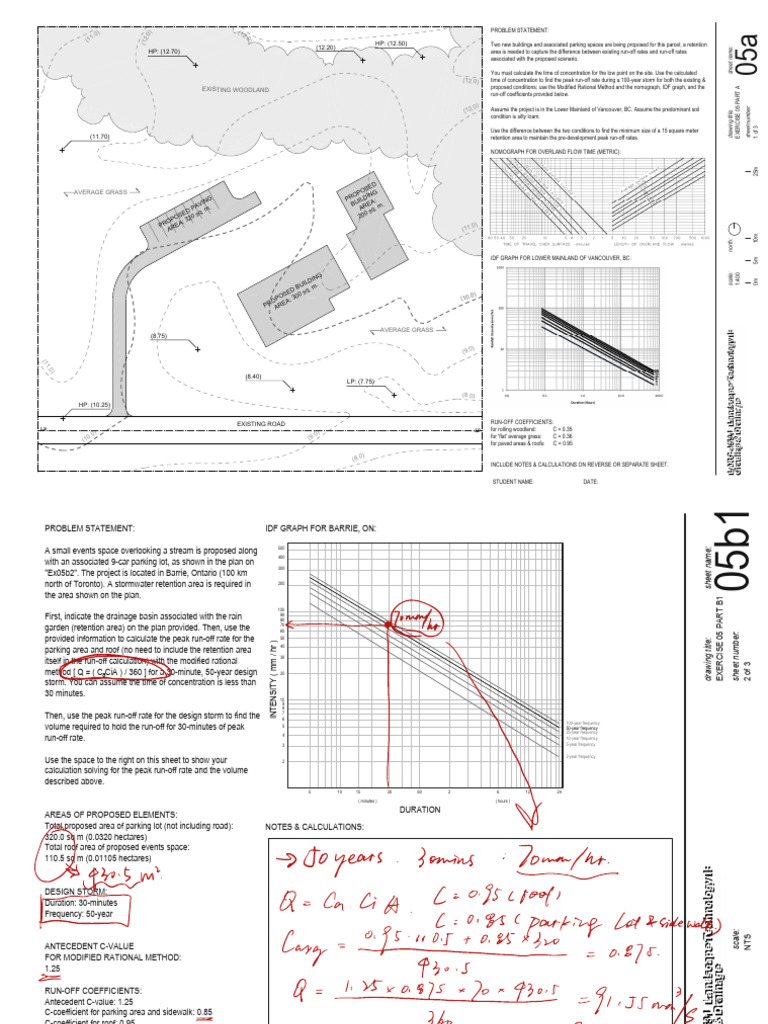 Exercise05 Stormwater+calcs | PDF | Environmental Engineering | Hydrology