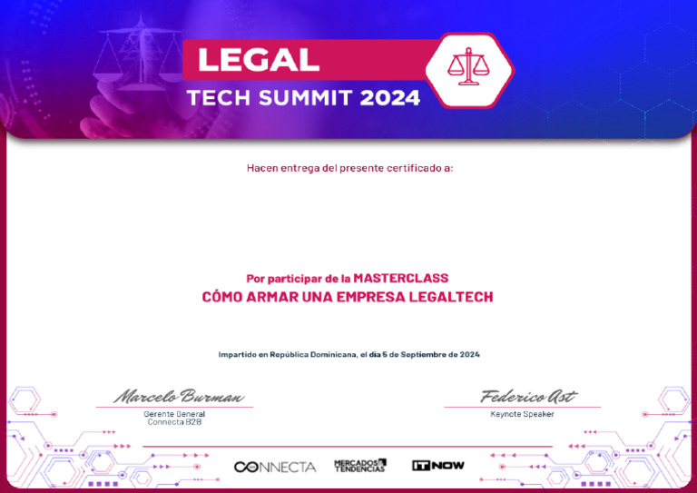 Certificado Legaltech | PDF