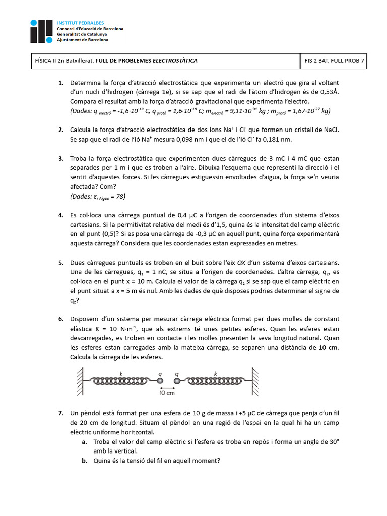 FP7 - Electrostàtica | PDF