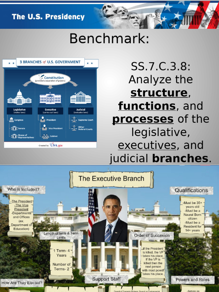 Civics Lesson: Executive Branch Basics | PDF | Presidents Of The United ...