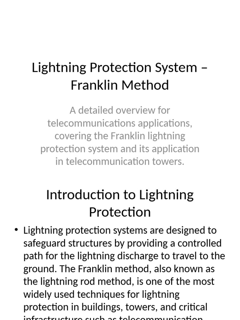 Lightning - Protection - System - Franklin - Method - With - Tables 2 ...