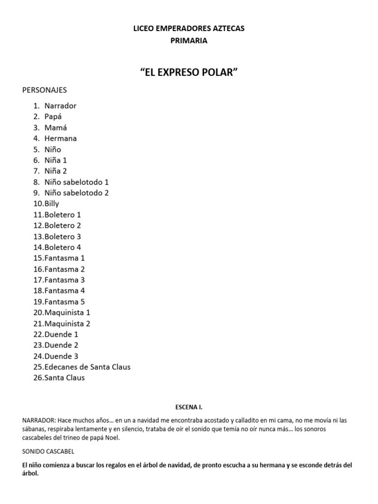 El Expreso Polar | PDF | Papá Noel | Navidad