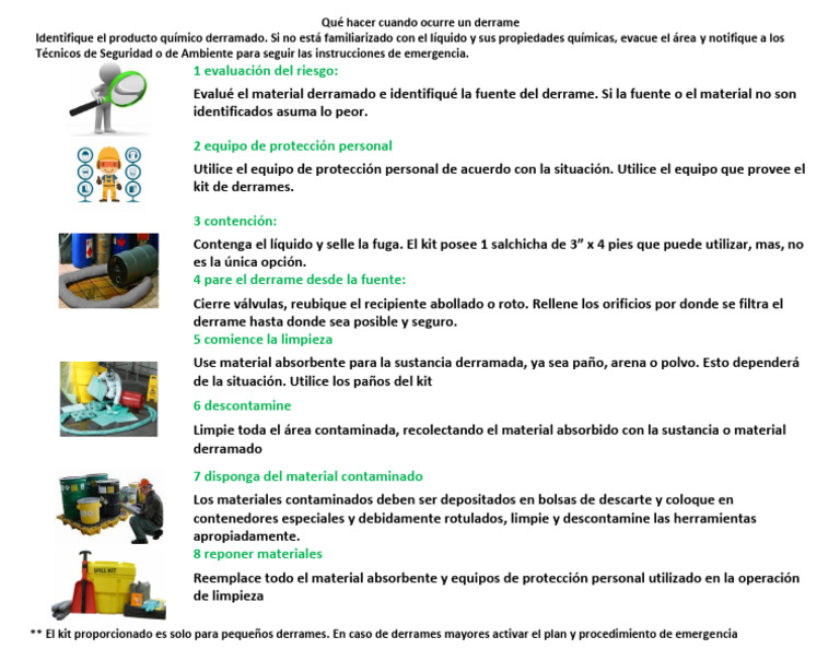 Qué hacer cuando ocurre un derrame | PDF