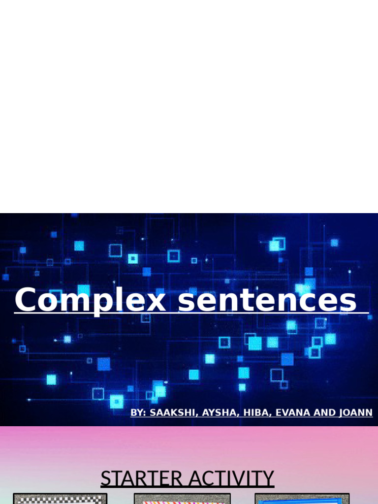 Complex Sentences | PDF | Clause | Linguistic Typology
