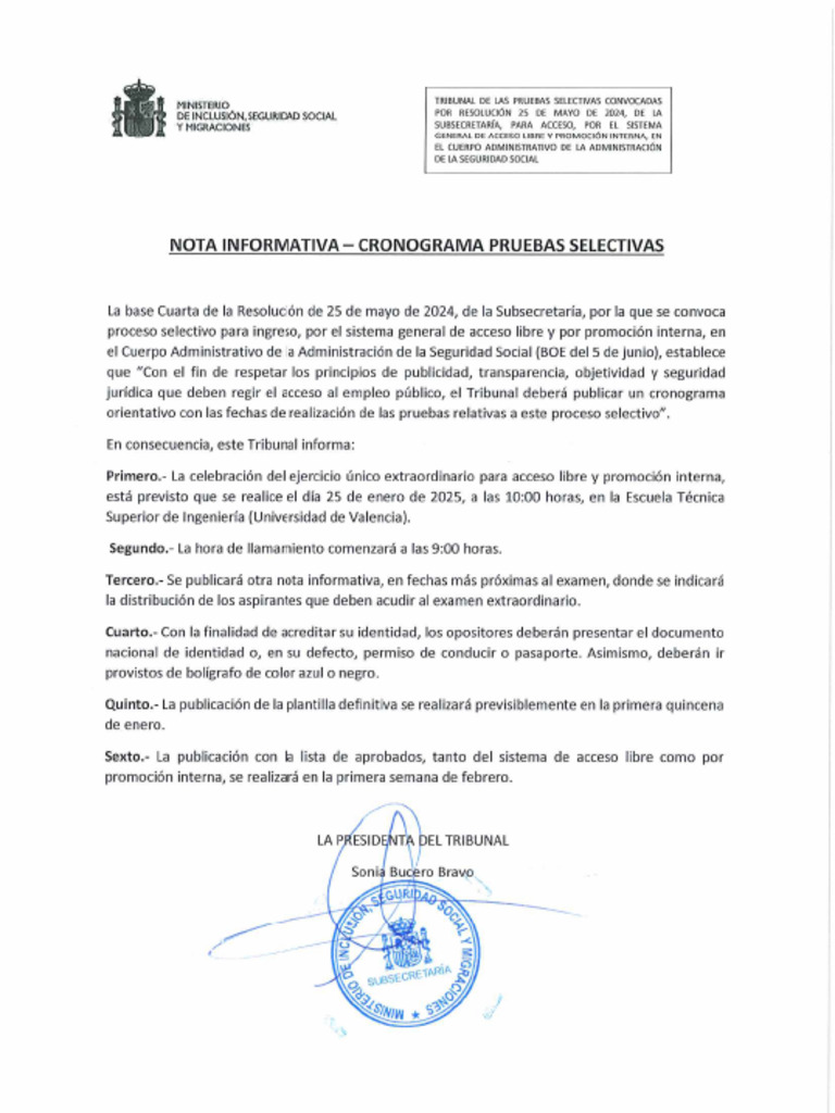 NOTA CRONOGRAMA EXAMEN EXTRAORDINARIO Y NOTAS para Publicar | PDF