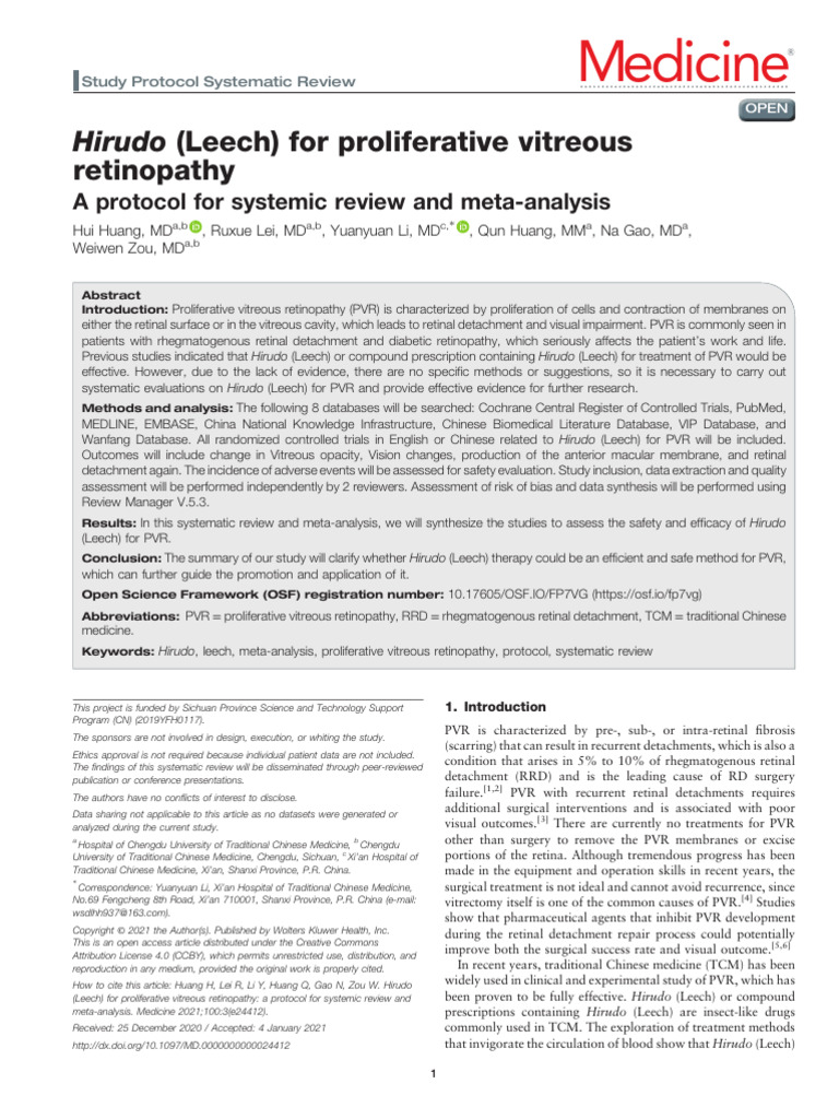 medi-100-e24412 | PDF | Randomized Controlled Trial | Systematic Review