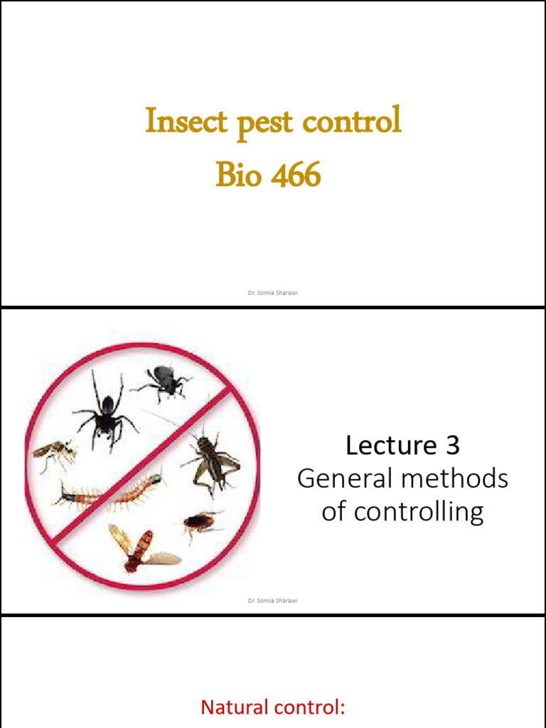 lecture 3 | PDF | Pest (Organism) | Pest Control