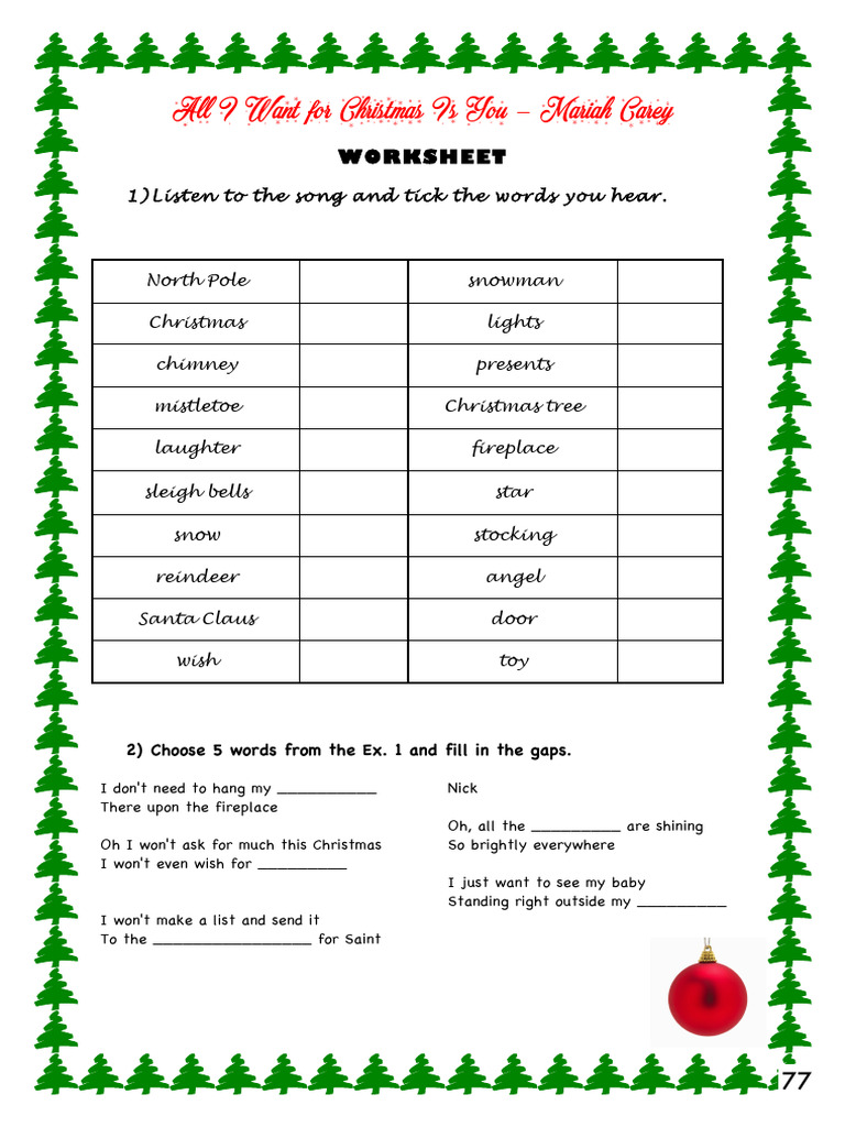 all I want for christmas | PDF | Christmas | Santa Claus