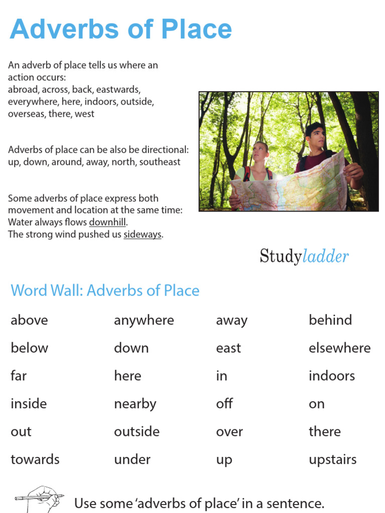 Studyladder - Adverbs of Place | PDF