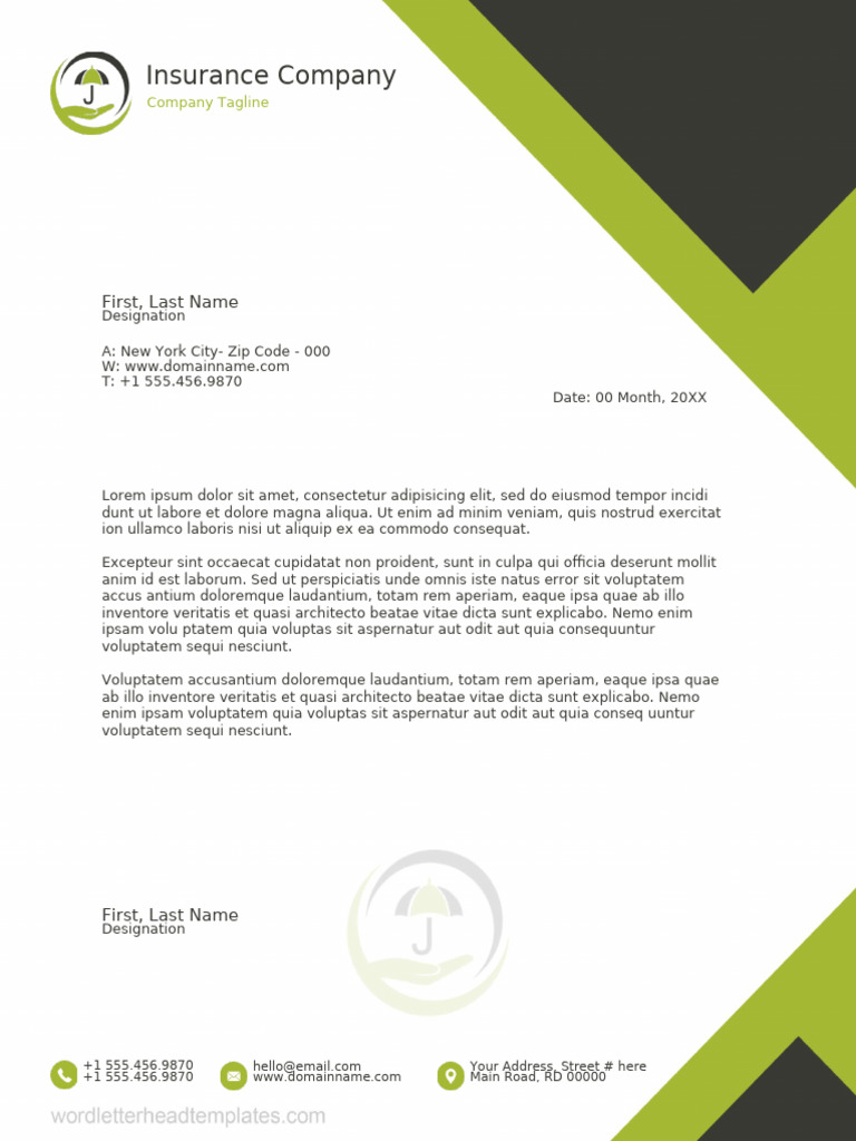 Insurance Company Letterhead 5 | PDF