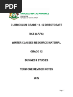 Grade 12 Business Studies Notes Term 1 2025 | PDF | Recruitment ...