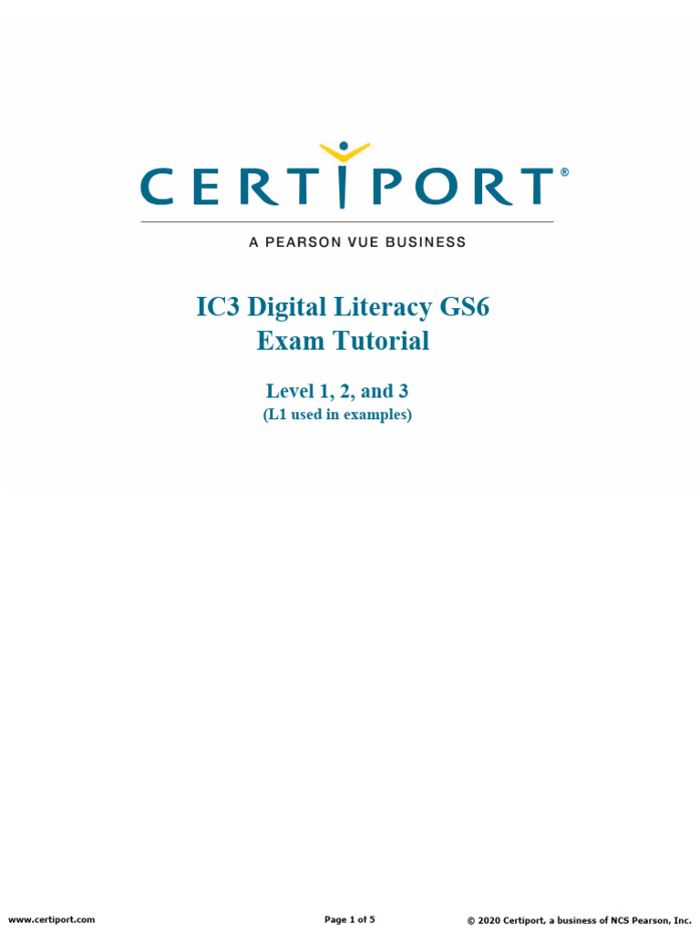 IC3 GS6 L1 - Tutorial | PDF | Computing | Software